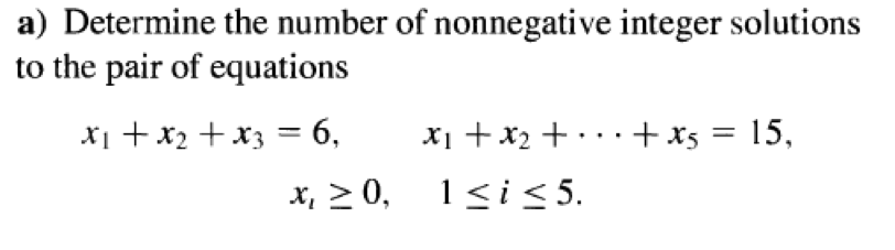 Solved a) Determine the number of nonnegative integer | Chegg.com