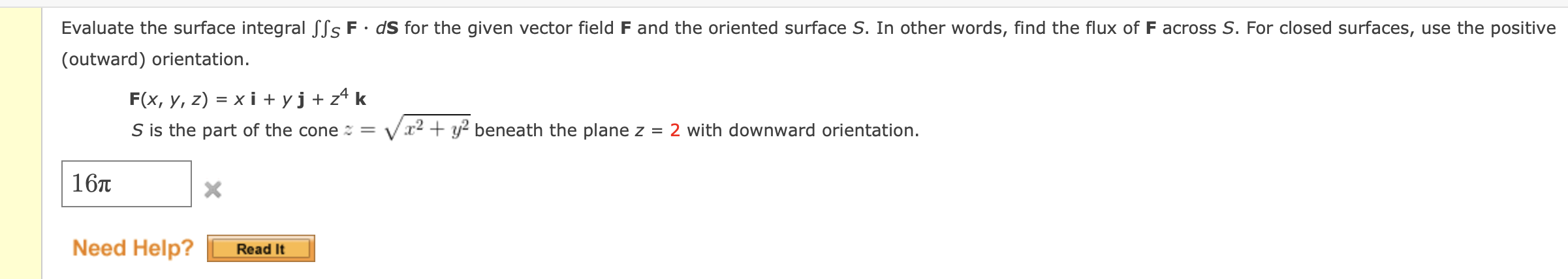 Solved Evaluate the surface integral SSS F.ds for the given | Chegg.com
