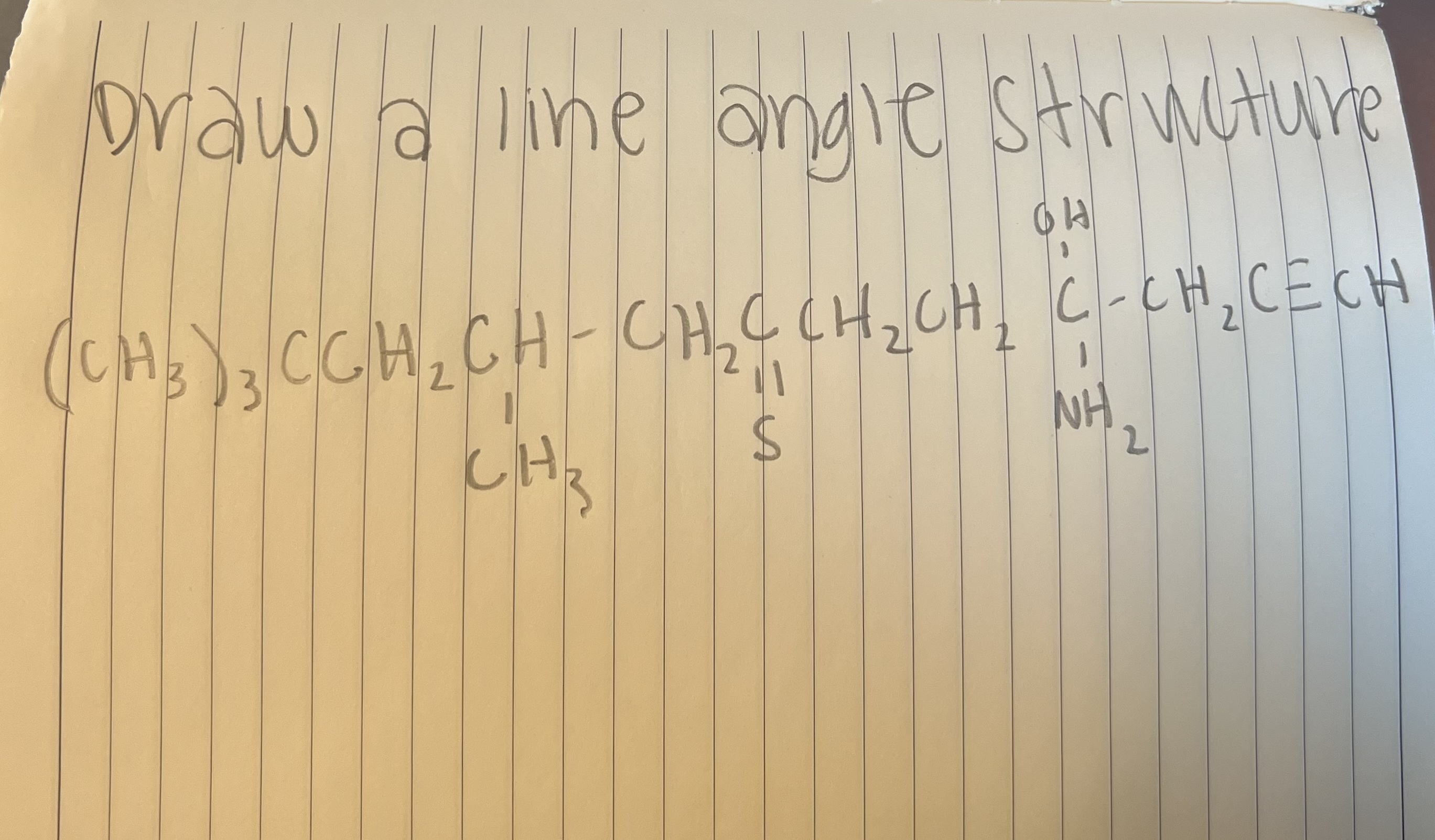 Solved Draw a line angle structure | Chegg.com