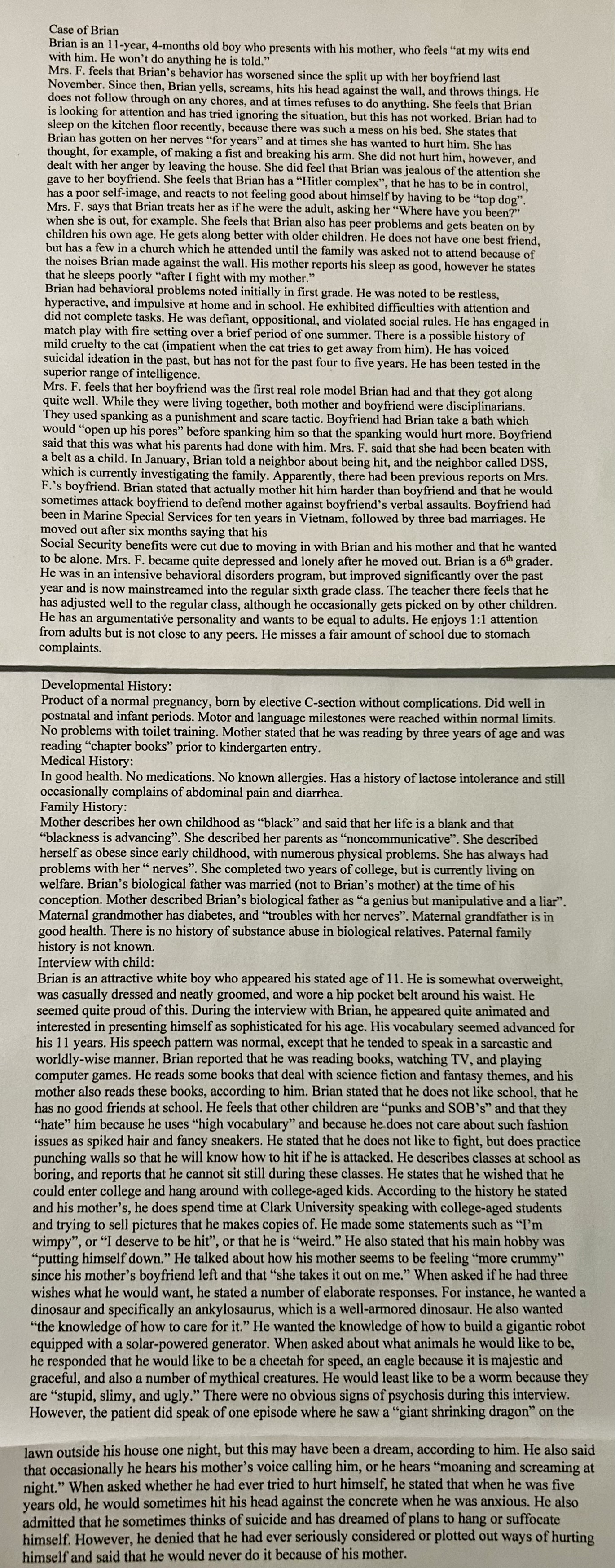 Solved Your formulation of this case should include a | Chegg.com
