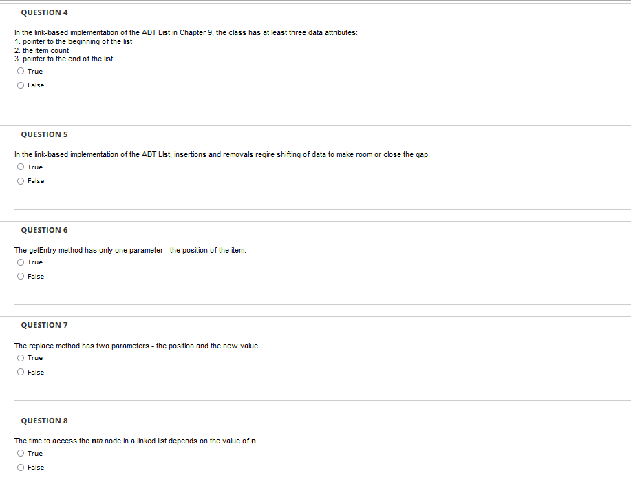 In the link-based implementation of the ADT List in | Chegg.com