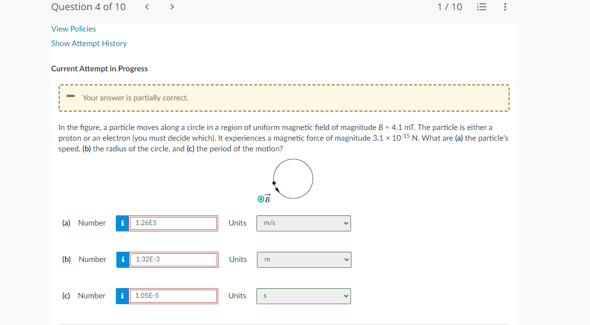 Solved Current Attempt in Progress Your answer is partially | Chegg.com