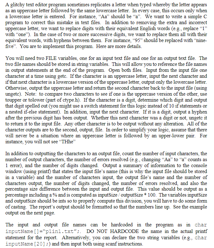 Solved Create a program to remove double letters and spell | Chegg.com