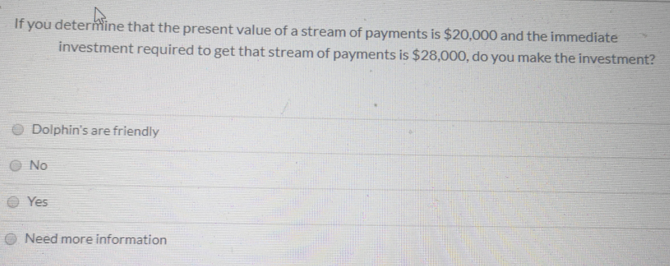 Solved the interest rate increases, net present value: | Chegg.com