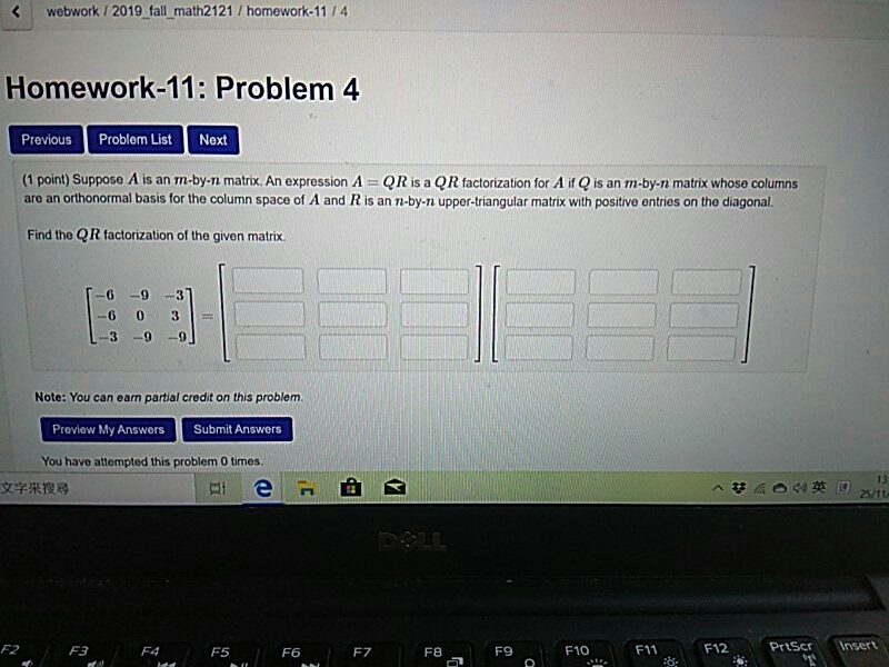 Solved webwork I 2019_fall math2121/ homework-11 14 | Chegg.com