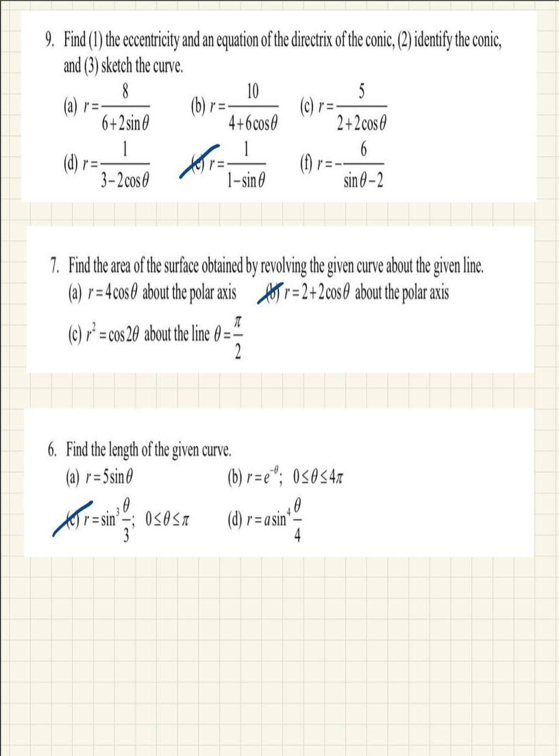 Solved 9. Find (1) the eccentricity and an equation of the | Chegg.com