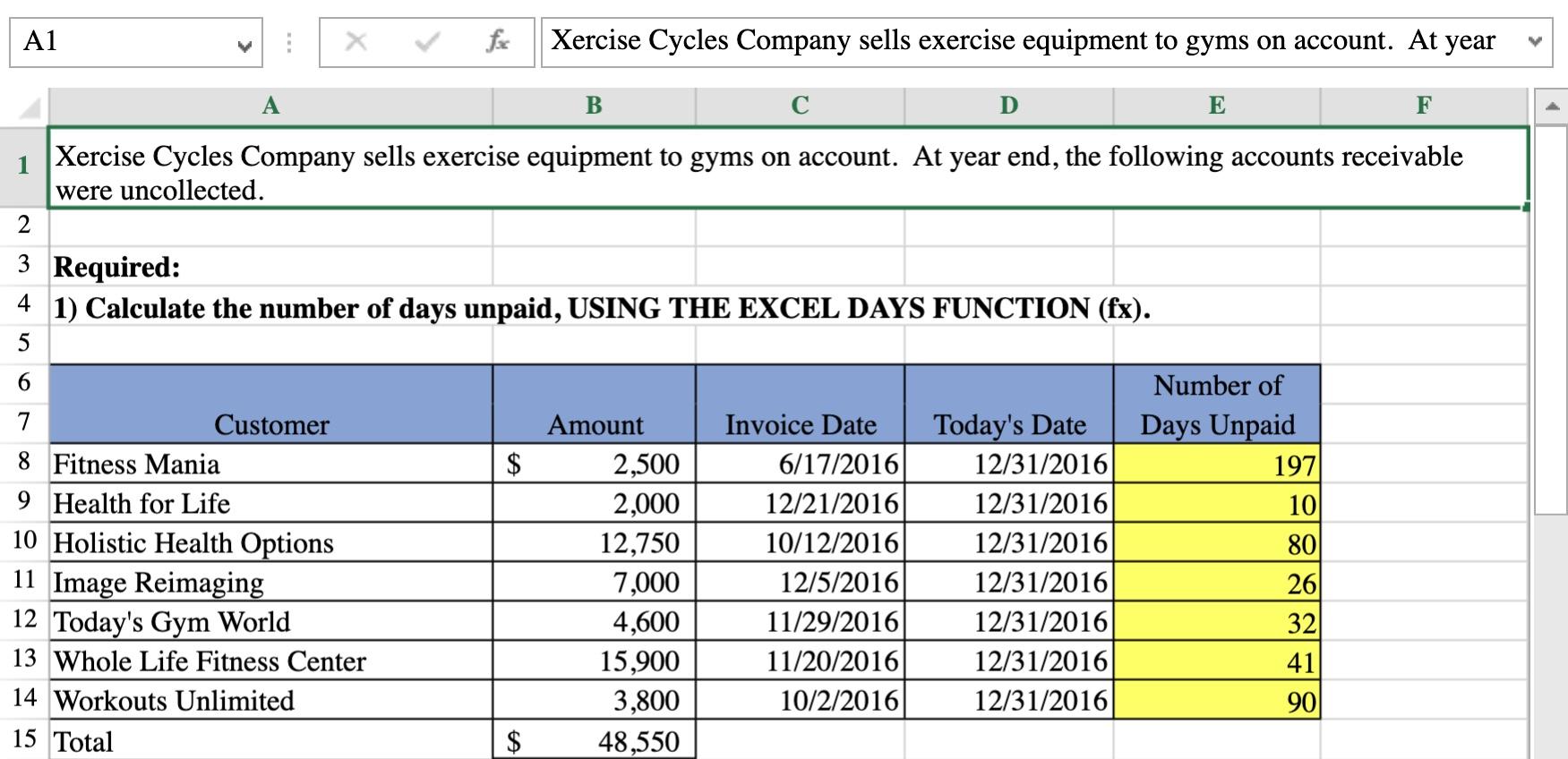 Solved 16 17 2) Use the information above to complete the | Chegg.com