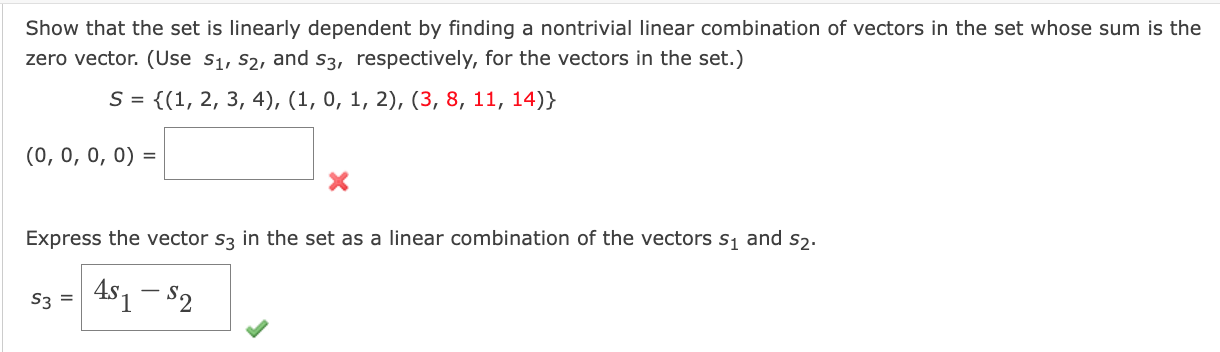 Solved Show that the set is linearly dependent by finding a | Chegg.com