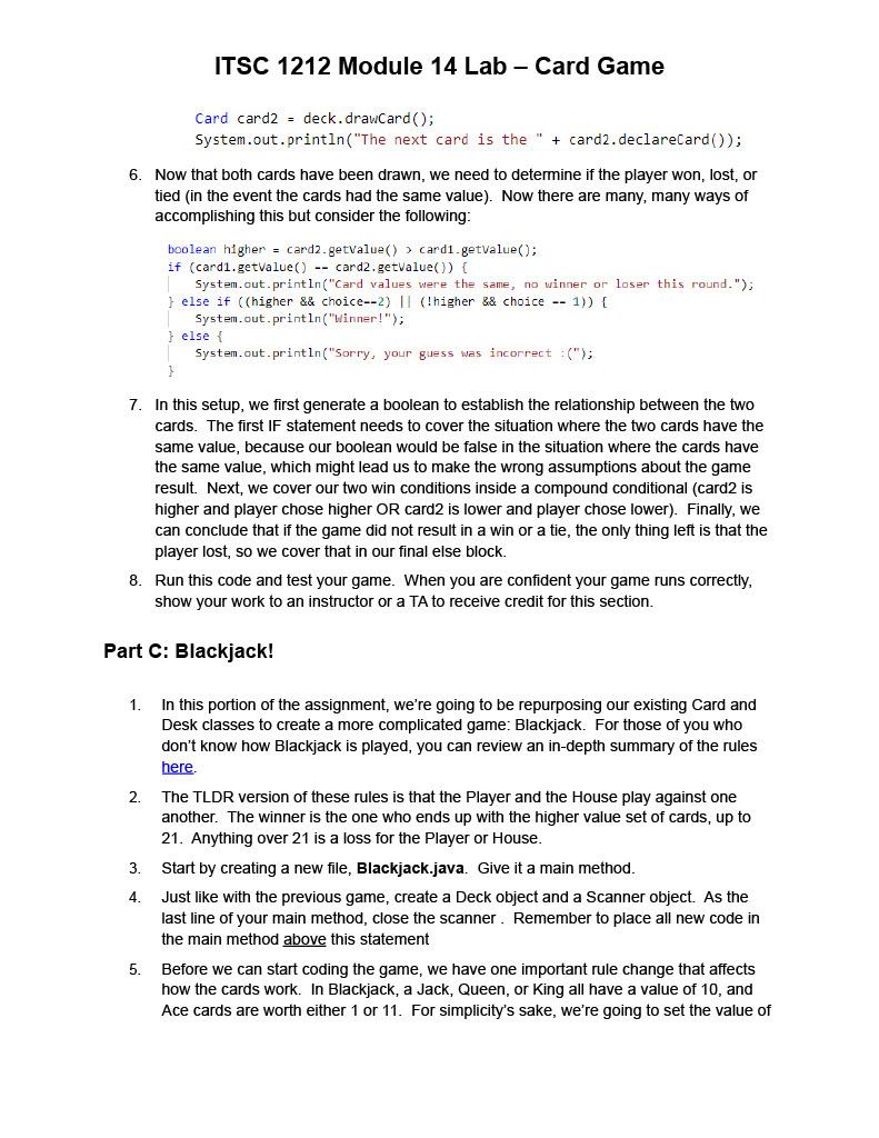 In this lab, we will be building two classes to help | Chegg.com