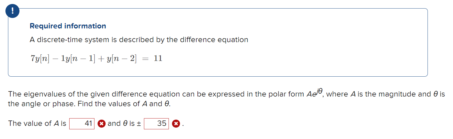 Solved Required information A discrete-time system is | Chegg.com