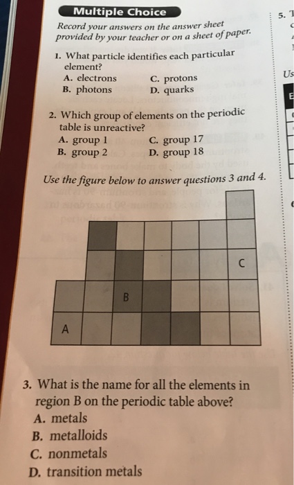 Solved Multiple Choice Record your answers on the answer | Chegg.com