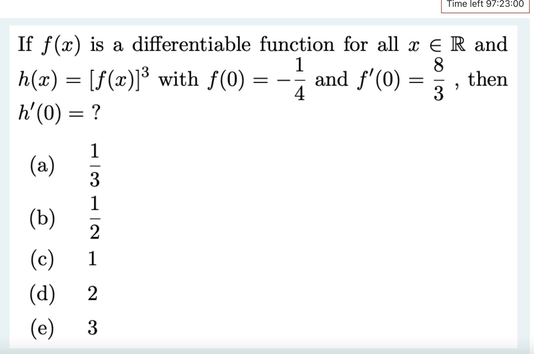 Solved If f(x) is a differentiable function for all x∈R and | Chegg.com