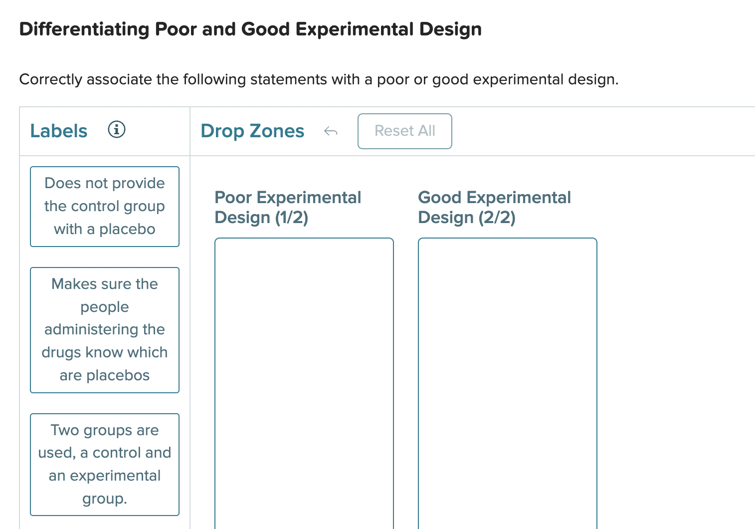 Solved Differentiating Poor and Good Experimental | Chegg.com