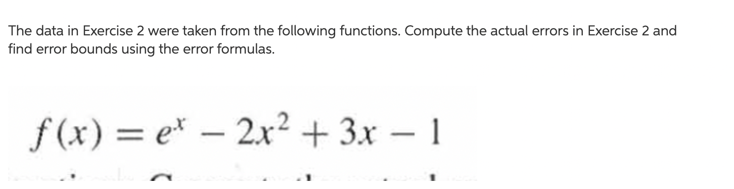 Solved The data in Exercise 2 were taken from the following | Chegg.com