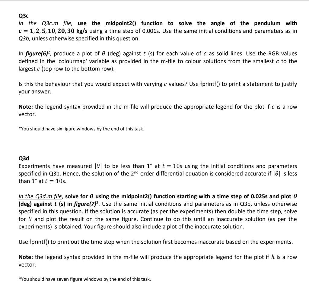this is the answer for q3a, this function file must | Chegg.com