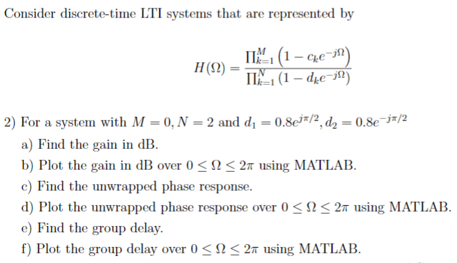Solved Consider discrete-time LTI systems that are | Chegg.com