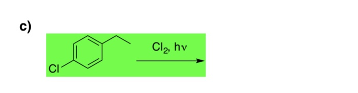 Solved c) Cl2, hv Cl | Chegg.com