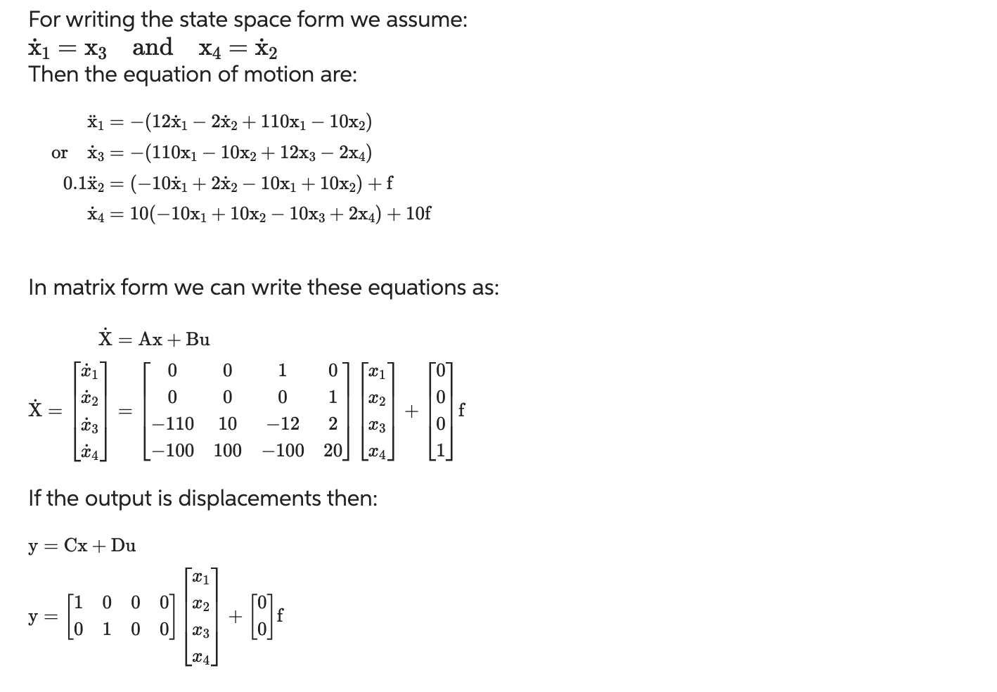 Solved For the system shown in figure we first derive the | Chegg.com