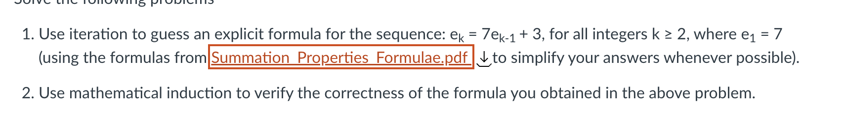 Solved Use iteration to guess an explicit formula for the | Chegg.com