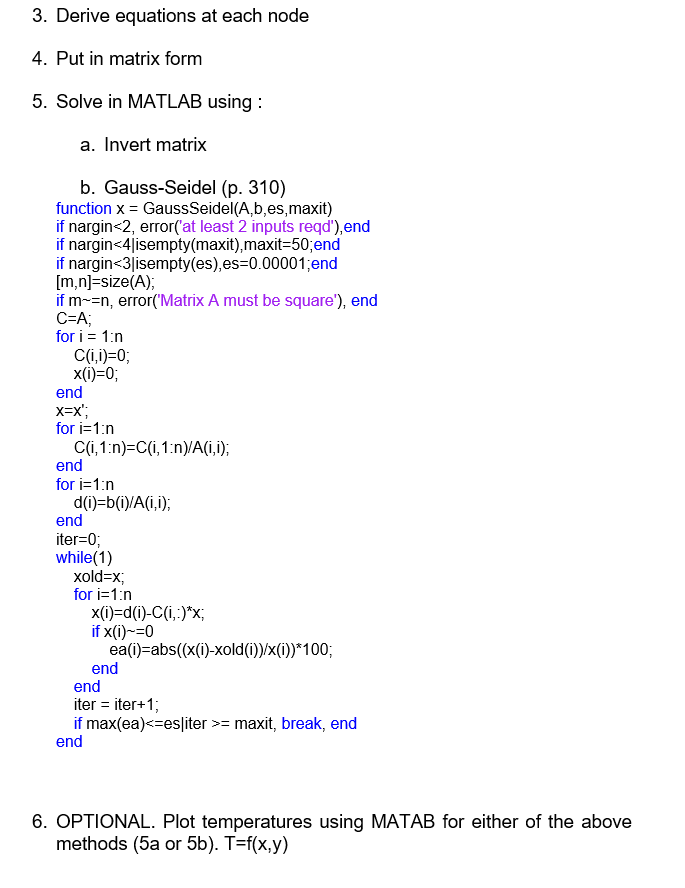 Solved Derive equations at each node Put in matrix | Chegg.com