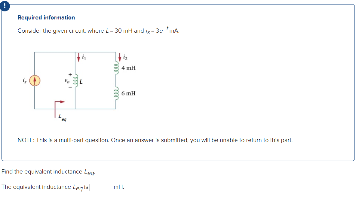Solved Required information Consider the given circuit, | Chegg.com