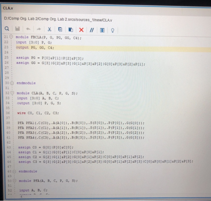 High level block diagram view of 4-bit CLA: Full | Chegg.com