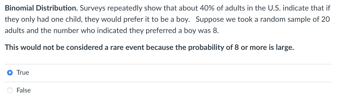 Solved Binomial Distribution. Surveys repeatedly show that | Chegg.com