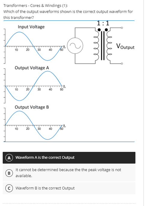 Solved Transformers - Cores \& Windings (1): Which of the | Chegg.com