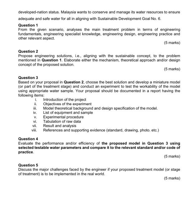 Solved Various environmental problems, including water | Chegg.com