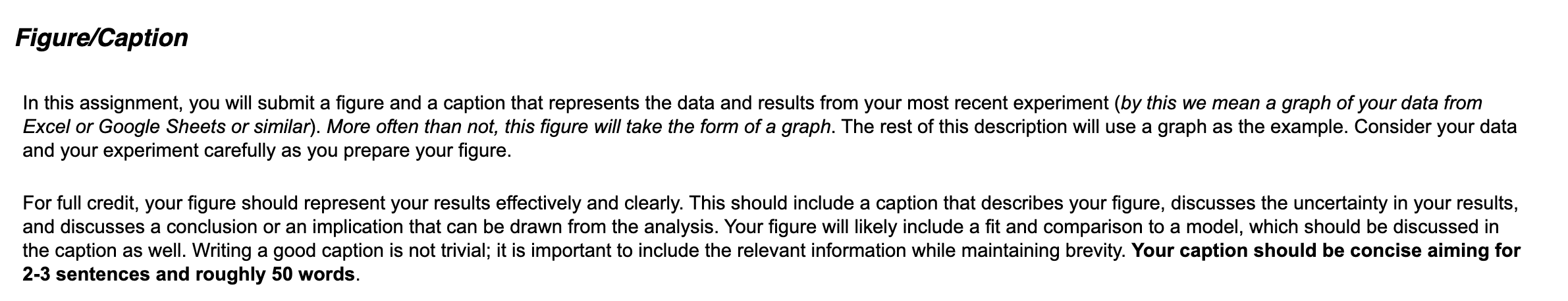 Figure/Caption In this assignment, you will submit a | Chegg.com