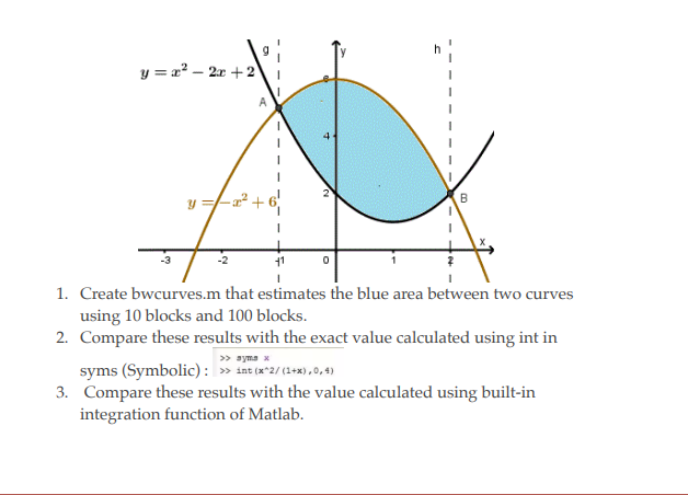 Solved 1. Create bwcurves.m that estimates the blue area | Chegg.com