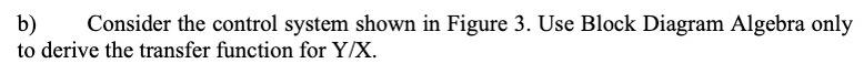 Solved b) Consider the control system shown in Figure 3. Use | Chegg.com