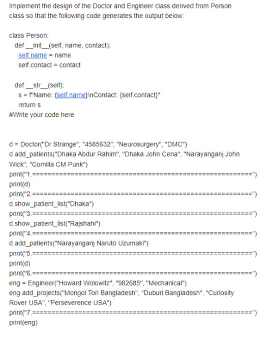 Solved Please write it in PYTHON. Implement the design of | Chegg.com