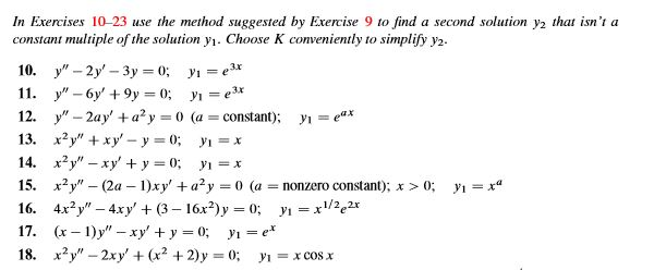 Solved In Exercises 10-23 use the method suggested by | Chegg.com