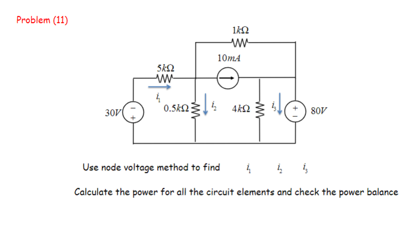 Solved Use node voltage method to find the currents | Chegg.com