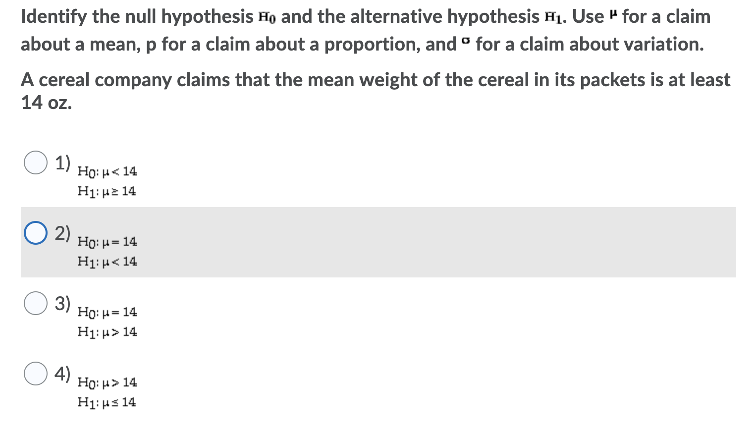 Solved Identify the null hypothesis Ho and the alternative | Chegg.com