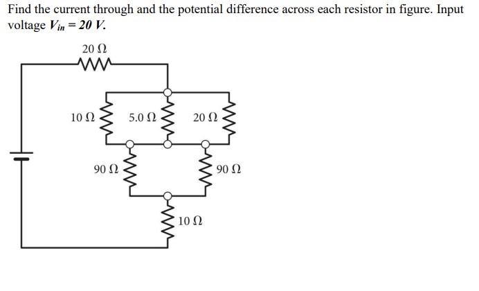 Solved Find the current through and the potential difference | Chegg.com