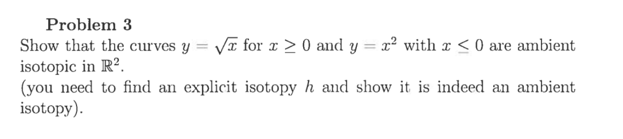 Solved Problem 3 Vx for x0 and y 2 with Show that the curves | Chegg.com