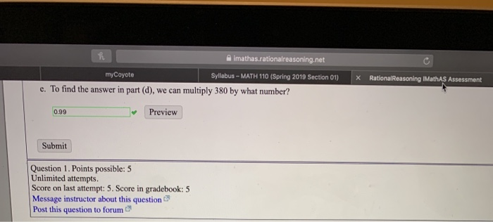 Solved imathas.rationalreasoning.net myCoyote Syllabus-MATH | Chegg.com
