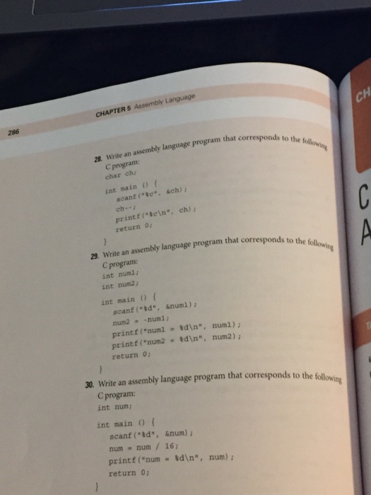 Solved Write an assembly language program that corresponds | Chegg.com
