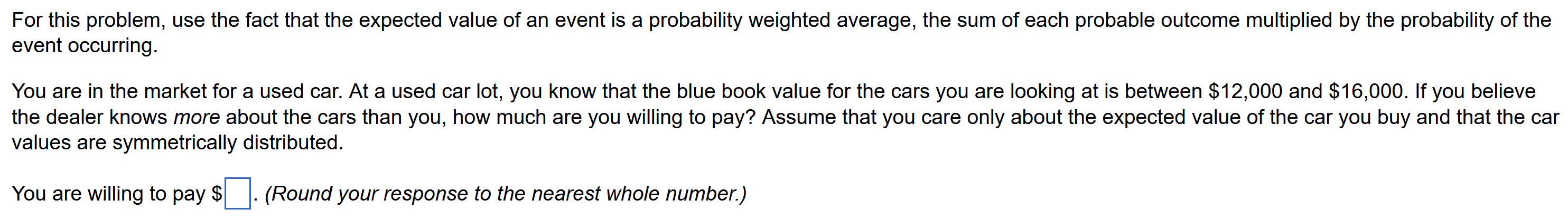 Solved For this problem, use the fact that the expected | Chegg.com