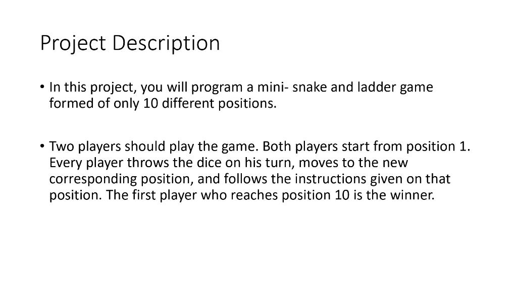 Solved Project Description • In this project, you will | Chegg.com