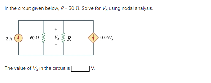 Solved In the circuit given below, R=110kΩ. Find the voltage | Chegg.com