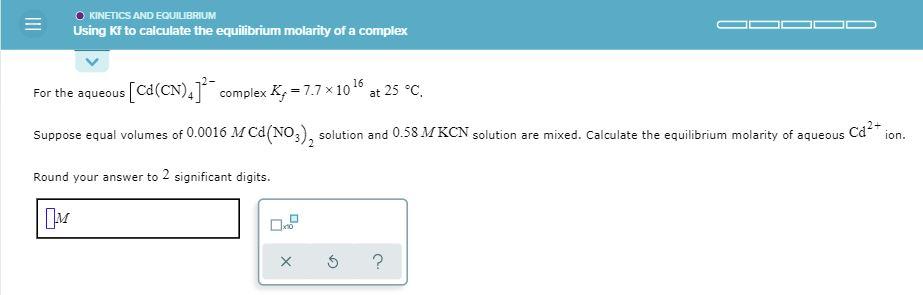Solved KINETICS AND EQUILIBRIUM Using Ki to calculate the | Chegg.com