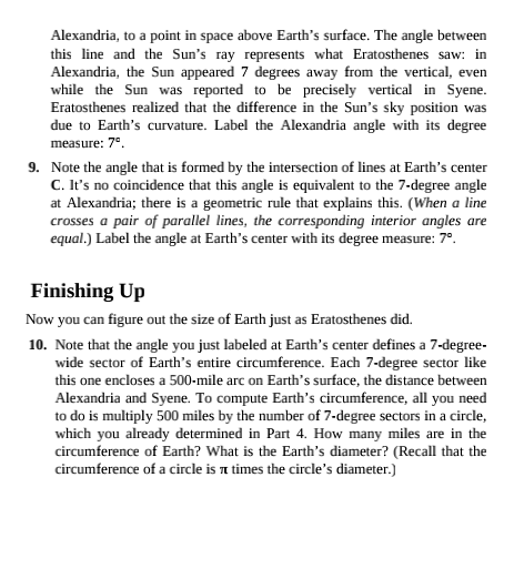 Solved ACTIVITY 6 Eratosthenes Measures Earth In trying to | Chegg.com