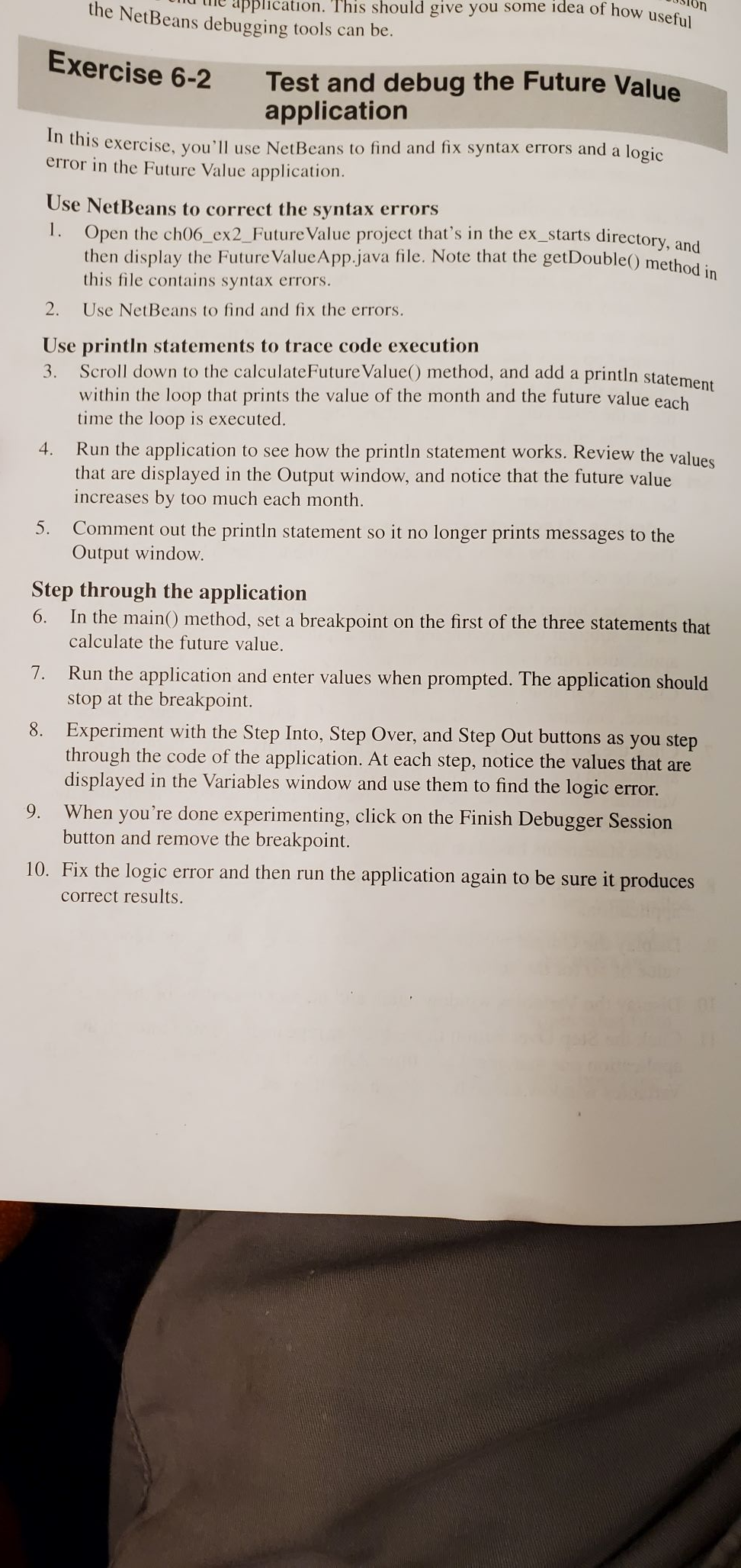 Solved 6-2 Test and debug the Future Value Application! i | Chegg.com