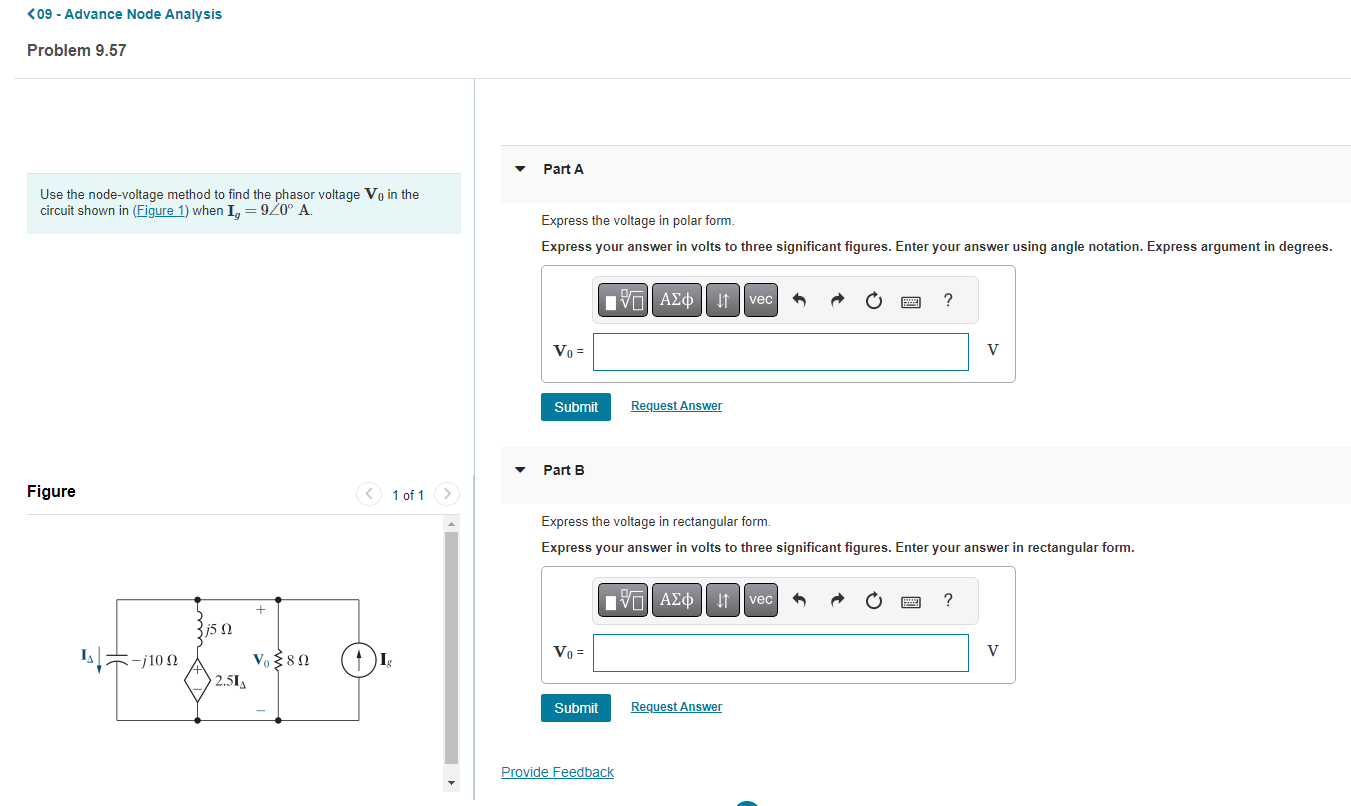Solved Use the node-voltaqe method to find the phasor | Chegg.com