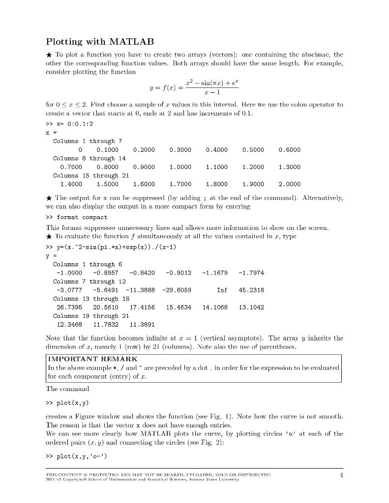Matlab Assign 1 Follow Directions And Complete Will 