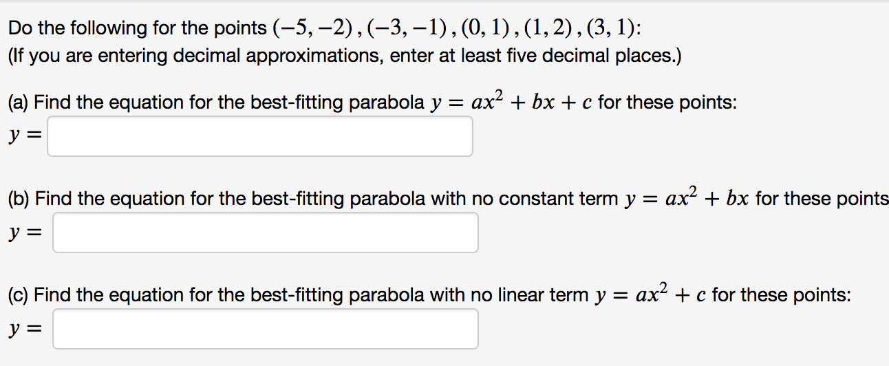 Solved Do the following for the points (-5, | Chegg.com