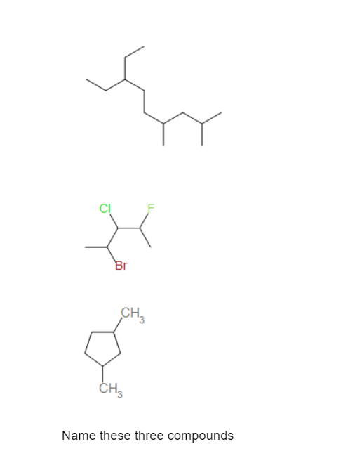 Solved स Br CH, CH3 Name these three compounds | Chegg.com